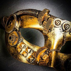 ILOVEMASKS | Accessories | Men Venetian Steampunk Roman Halloween ...
